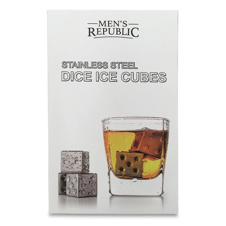 Men's Republic Ice Cube Dice - 4 Pieces Stainless Steel – Val's Wholesale